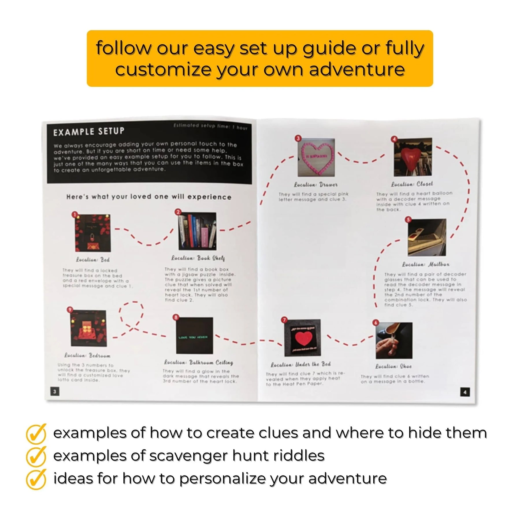 Scavenger Hunt for Couples | Fun Experiential Gift for Valentine's Day ...